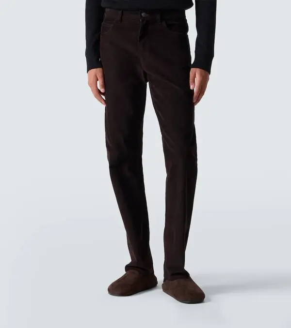 THE ROW Fred Cotton Corduroy Slim Pants