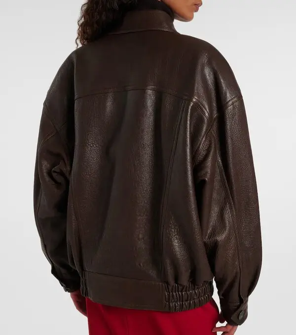 Saint Laurent Leather Bomber Jacket