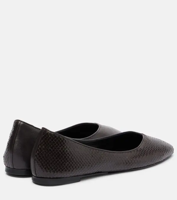Jacquemus Leather Ballerina Flats - Brown