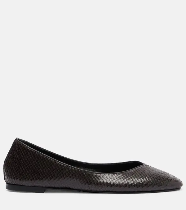 Jacquemus Leather Ballerina Flats - Brown