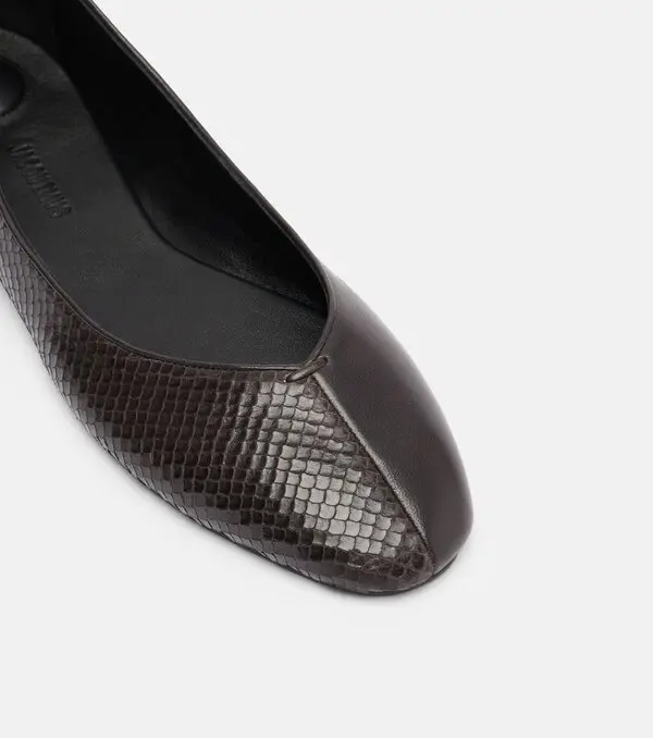Jacquemus Leather Ballerina Flats - Brown