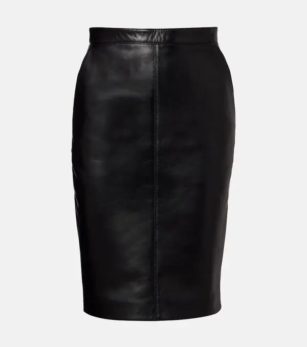 Saint Laurent High-rise Leather Miniskirt