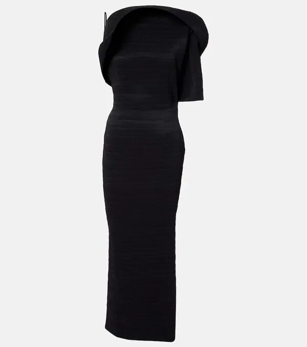 Magda Butrym Caped Cocktail Dress - Black