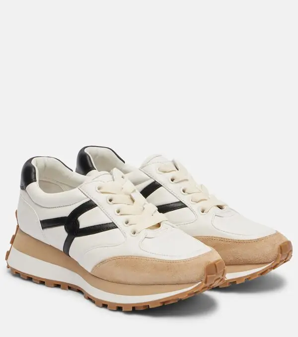Veronica Beard Valentina Leather Sneakers - White