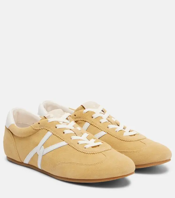 Veronica Beard Riviera Suede Sneakers - Beige