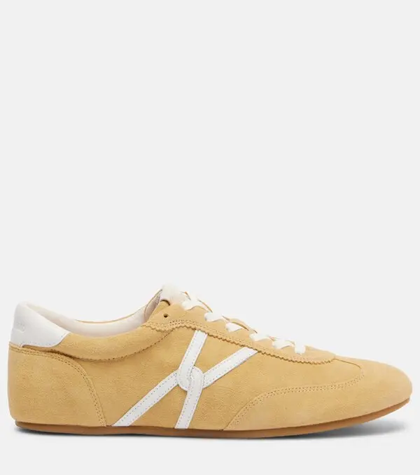 Veronica Beard Riviera Suede Sneakers - Beige