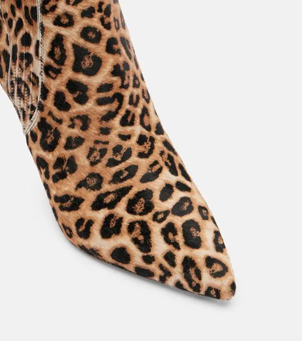 Veronica Beard Lisa 70 Leopard-print Calf Hair Ankle Boots - Beige