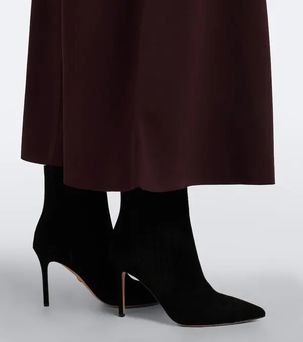 Veronica Beard Suede Pointed Toe Ankle Boots
