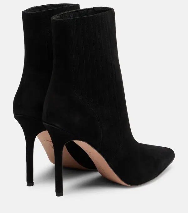 Veronica Beard Suede Pointed Toe Ankle Boots