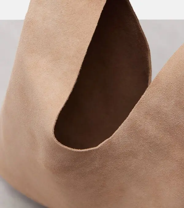 THE ROW Bindle Small Suede Top-handle Bag - Beige