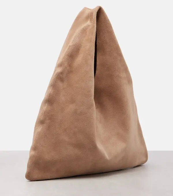THE ROW Bindle Small Suede Top-handle Bag - Beige