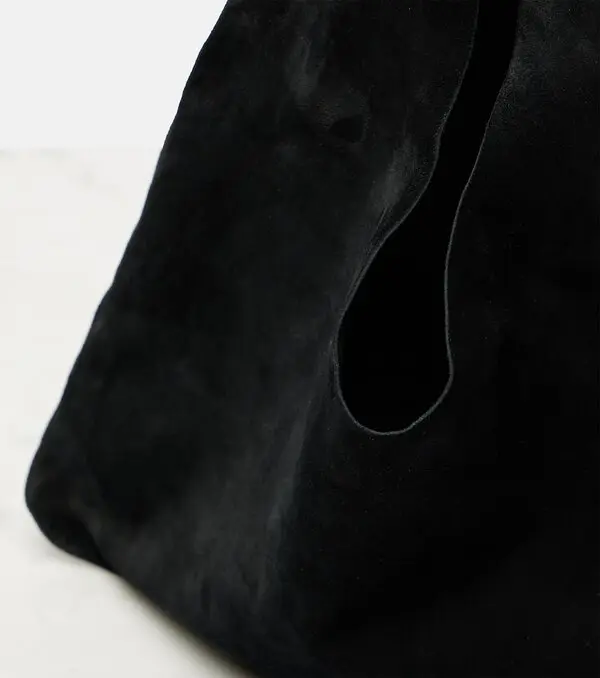 THE ROW Bindle Small Suede Top-handle Bag - Black