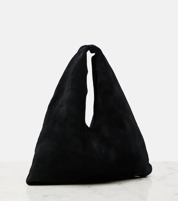 THE ROW Bindle Small Suede Top-handle Bag - Black