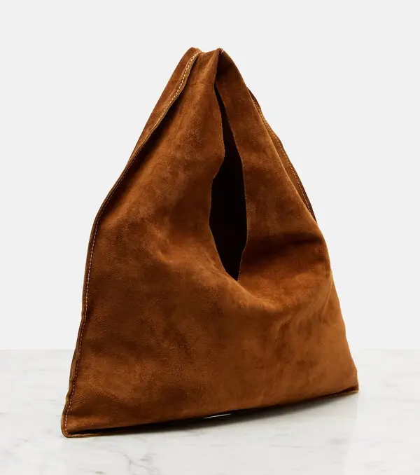 THE ROW Bindle Small Suede Tote Bag - Brown