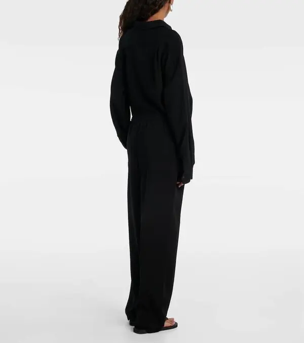 Asceno Aurelia High-rise Straight Pants - Black