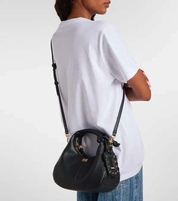 GANNI Mini Tote Bag - Black
