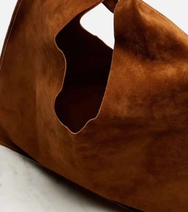 THE ROW Bindle Small Suede Top-handle Bag - Brown