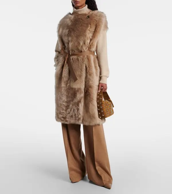 YVES SALOMON Reversible Shearling Wrap Jacket