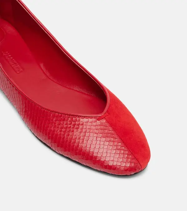 Jacquemus Leather Ballerina Flats - Red