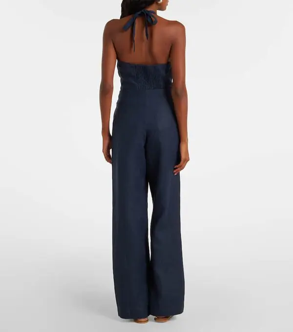 Faithfull The Brand Lulea Wide-leg Linen Pants - Blue