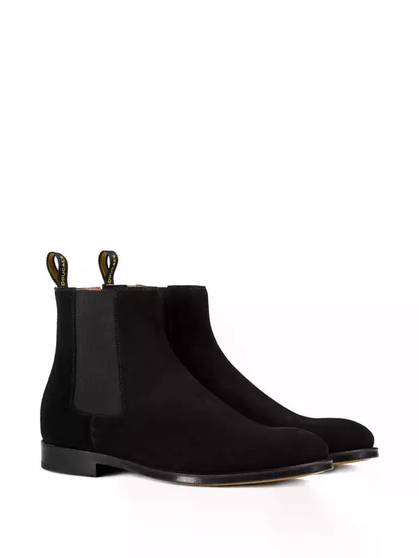 DOUCAL'S Suede Elastic-sided Boots - Black
