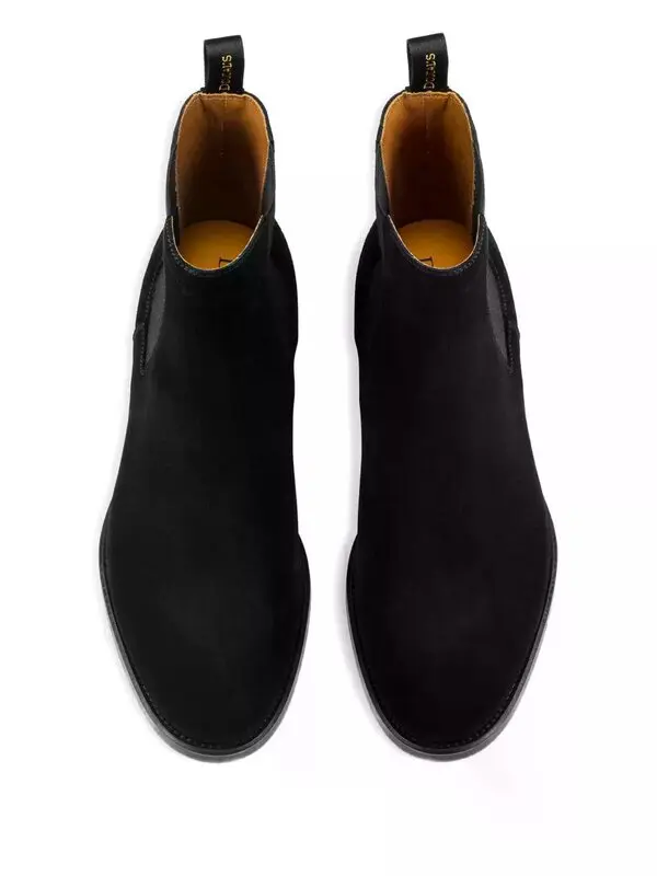 DOUCAL'S Suede Elastic-sided Boots - Black
