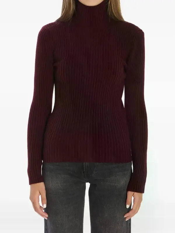 Max Mara Ribbed High-neck Sweater