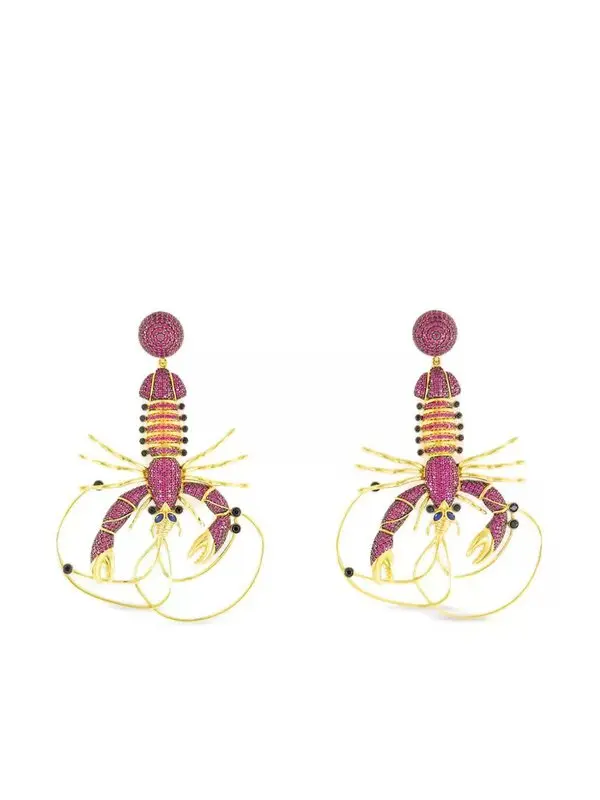 Begum Khan Lobster Earrings - Yellow