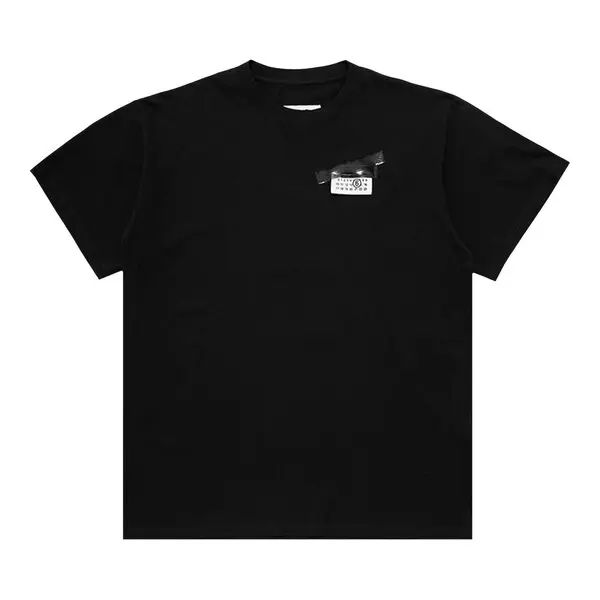 MAISON MARGIELA Logo Tape T-shirt - Black