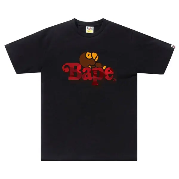 A BATHING APE Color Camo Milo T-shirt - Black