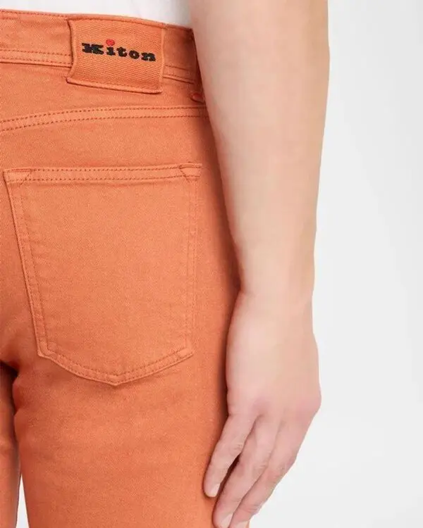 Kiton Kurabo Slim Stretch Five-pocket Pants - Orange