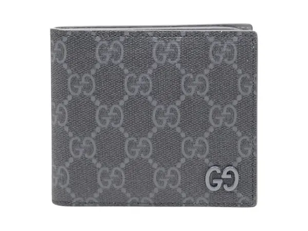 Gucci Gg Grey Interior Wallet - Black