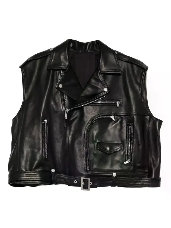 Rick Owens Cropped Leather Jacket