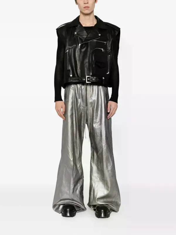 Rick Owens Cropped Leather Jacket