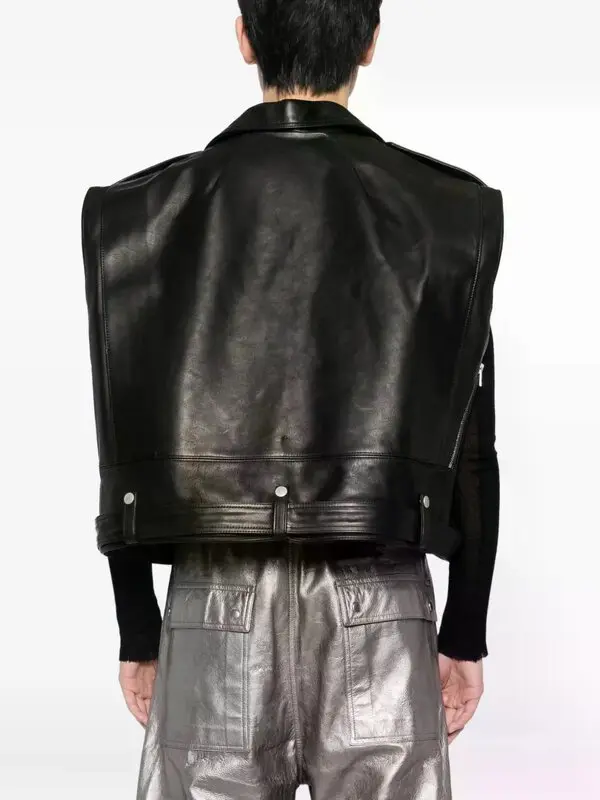 Rick Owens Cropped Leather Jacket