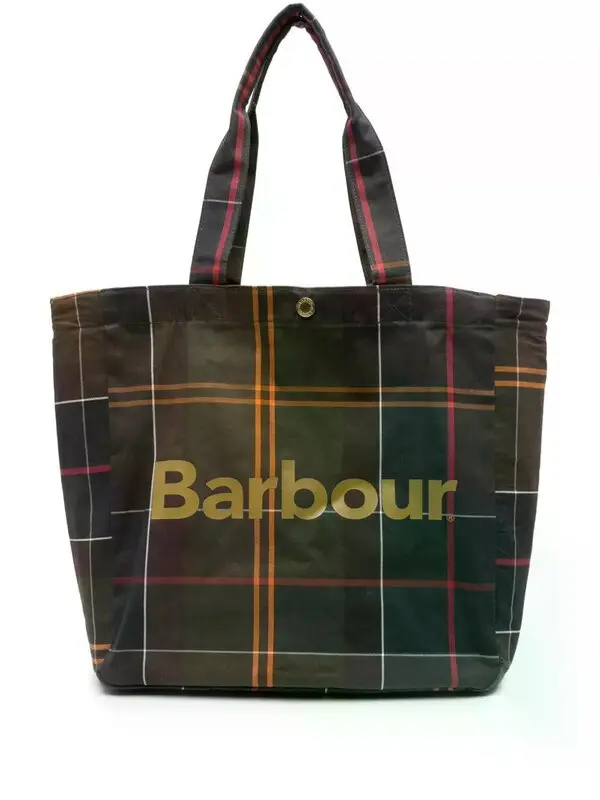 Barbour Tartan Plaid Tote Bag - Green