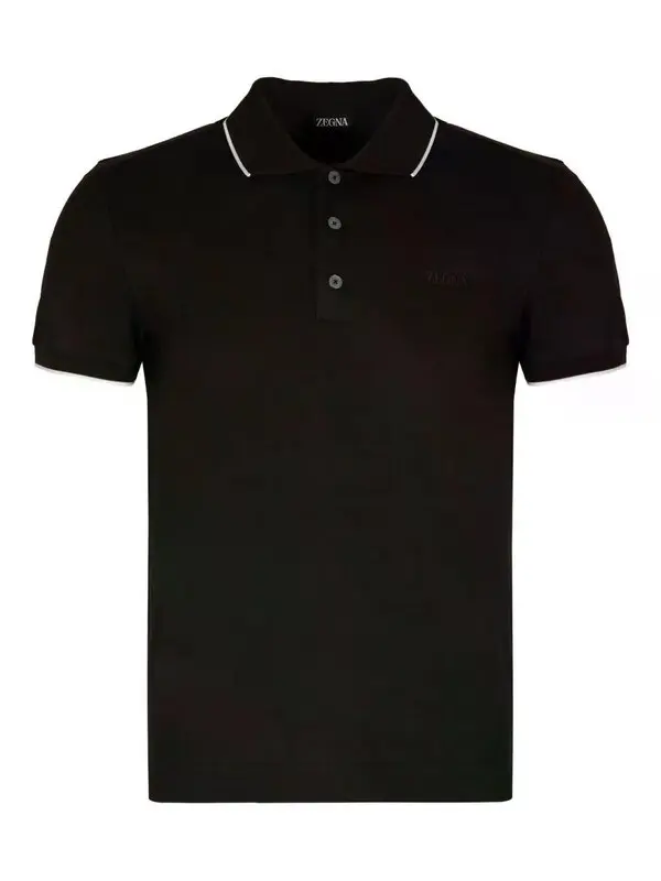 Zegna Ribbed-collar Polo Shirt