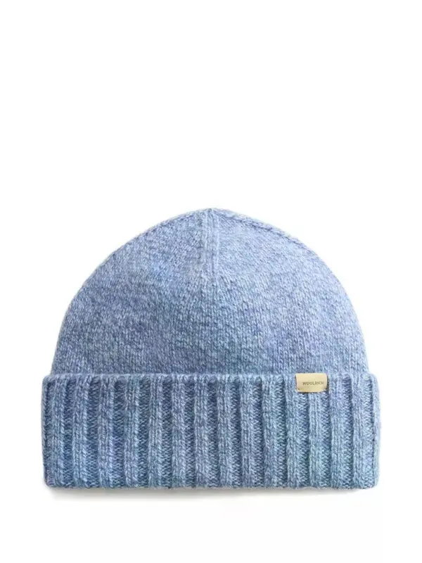 Woolrich Logo-detail Beanie - Blue