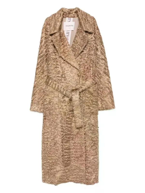 VALENTINI 1972 Belted Textured-weave Coat