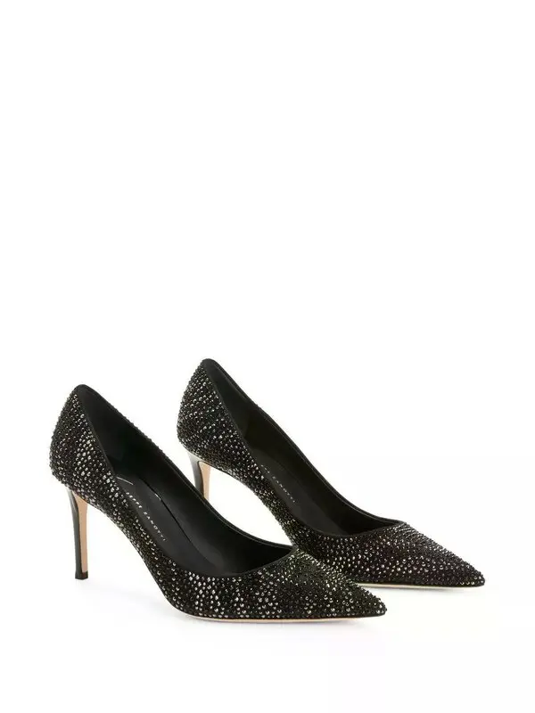 GIUSEPPE ZANOTTI Diorite Strass Crystal 85mm Pumps