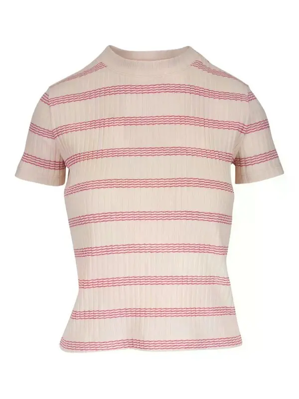 Vince Striped Ribbed T-shirt