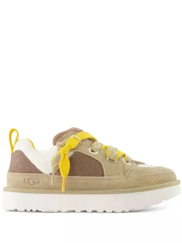UGG Lo Lowmel Biarritz Suede Sneakers - Neutrals