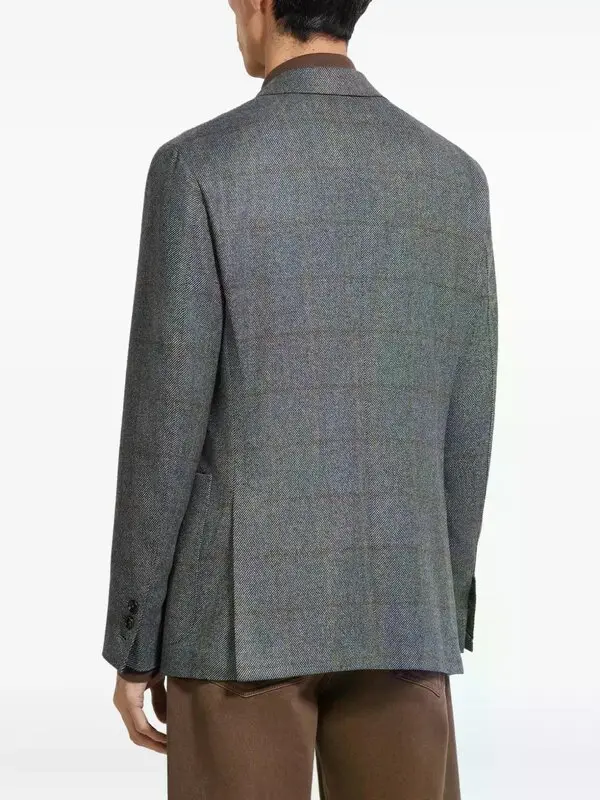 Zegna Checked Cashmere Blazer