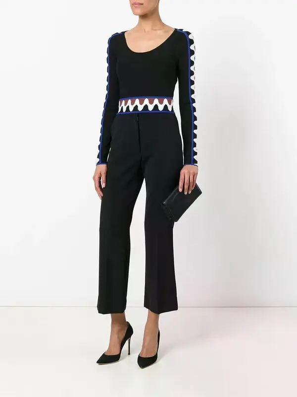 Emilio Pucci Wave Pullover Crop Top