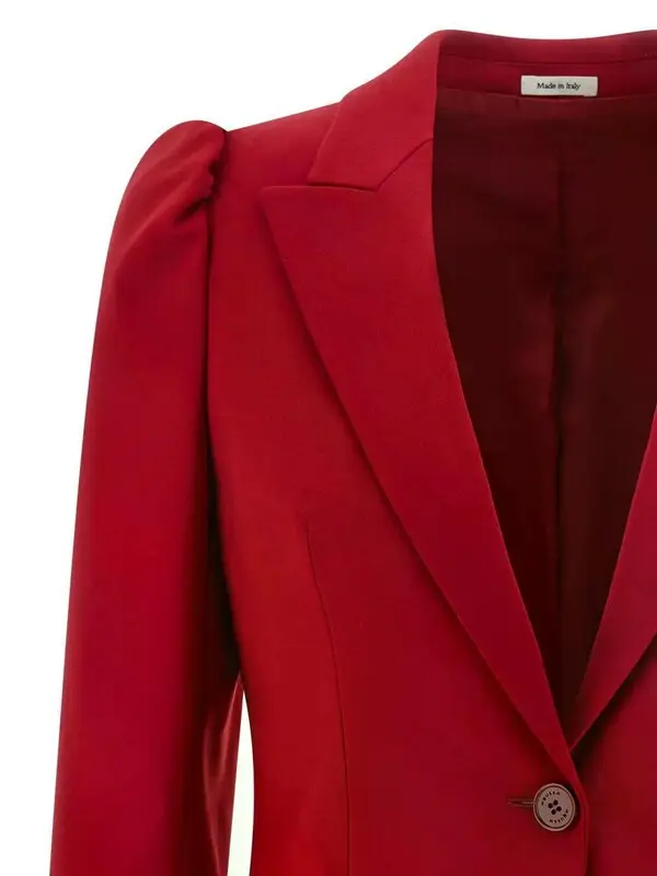 Alexander McQueen Puff-sleeve Single-breasted Blazer