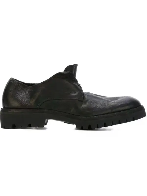 Guidi Ridged Sole Lace-up Shoes