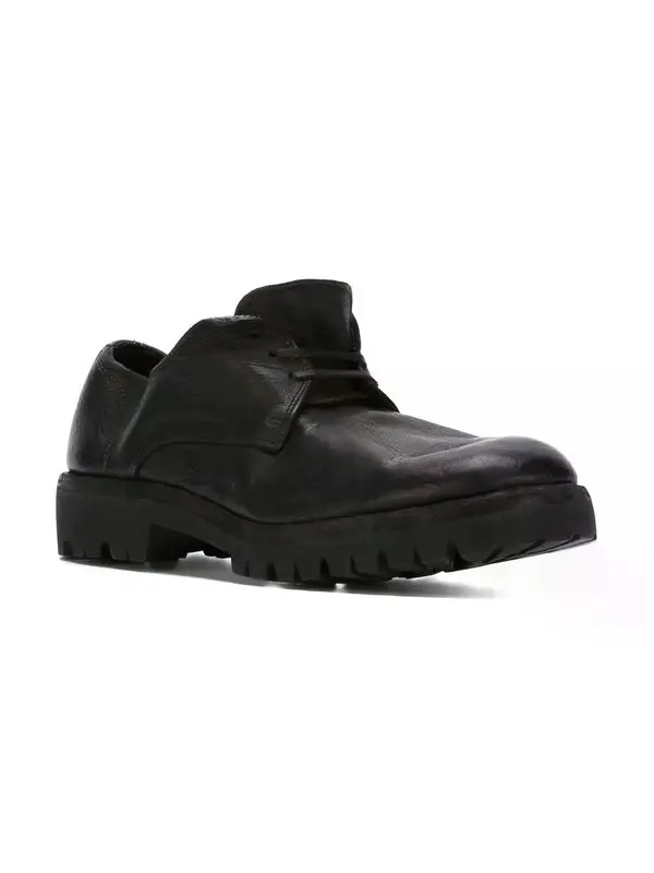 Guidi Ridged Sole Lace-up Shoes