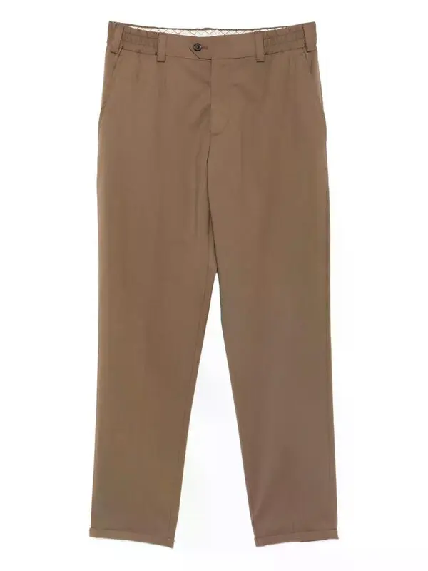 PT TORINO Elasticated-waistband Trousers - Brown
