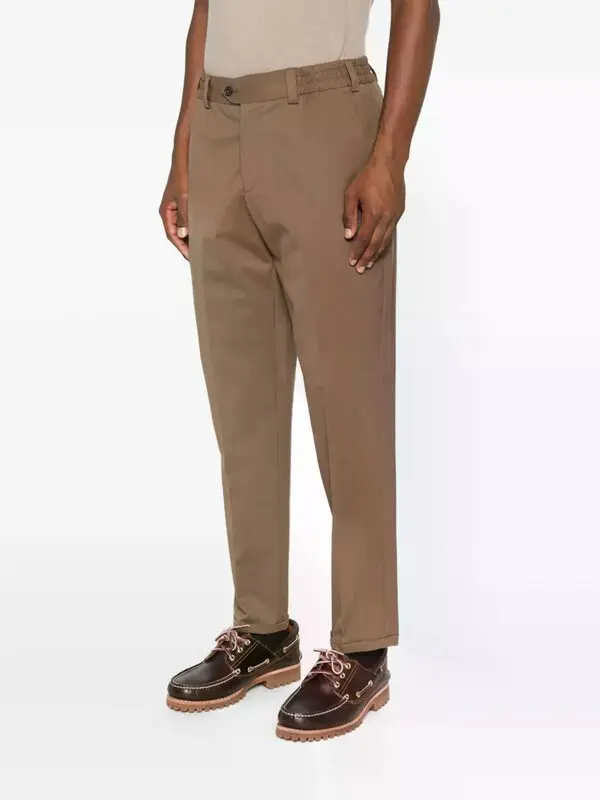 PT TORINO Elasticated-waistband Trousers - Brown