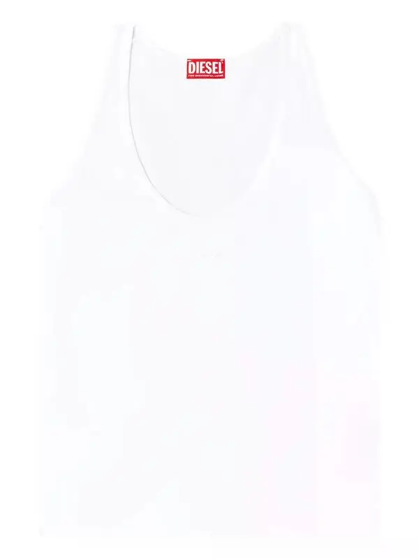 DIESEL Logo-embroidered Tank Top - White